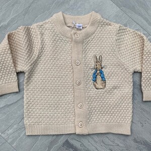 Embroidered Peter Rabbit baby 4 Pcs Knitted Cardigan - Etsy