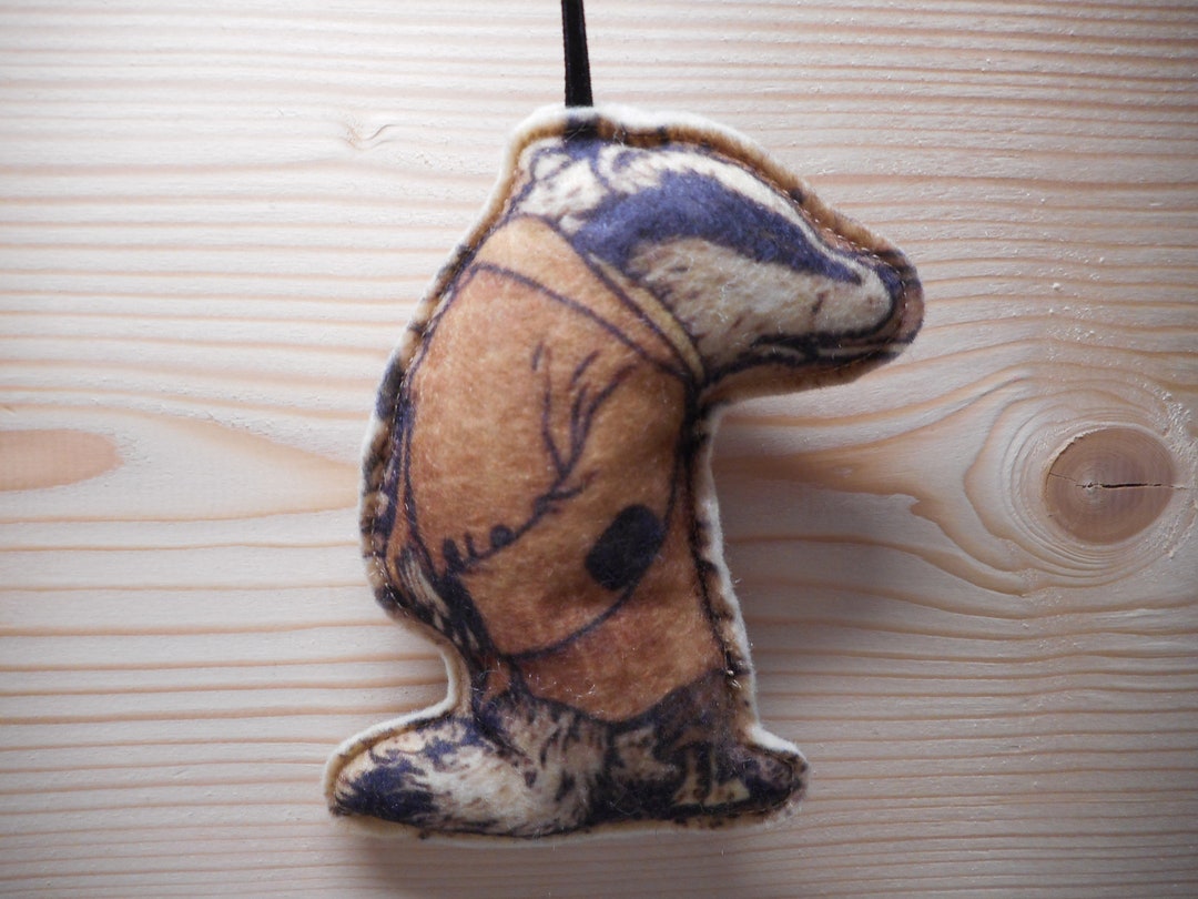 Old Badger felt handmade-decoration - Etsy