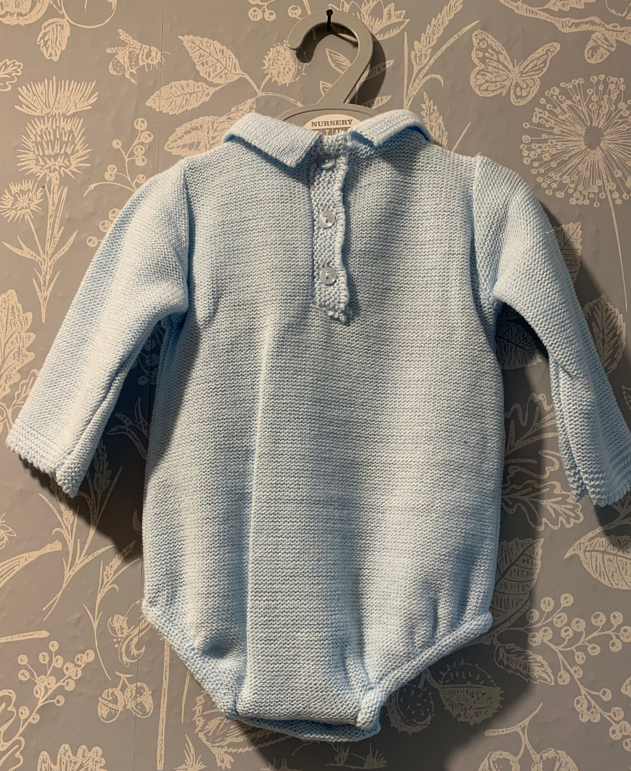 Embroidered Peter Rabbit baby Boys Knitted Romper Long - Etsy