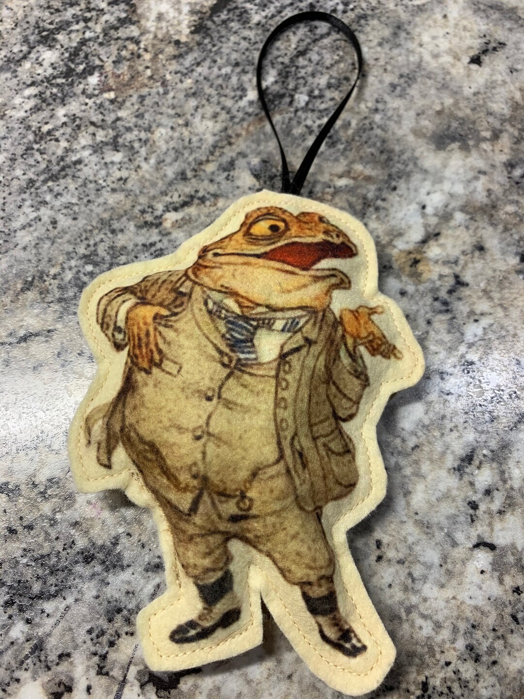 Mr Toad-felt -handmade-decoration - Etsy