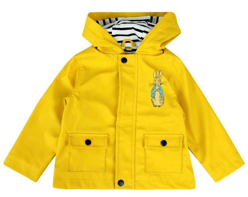 Child Parka Style Rain Jacket-embroidered With Peter Rabbit, 4 Colours ...