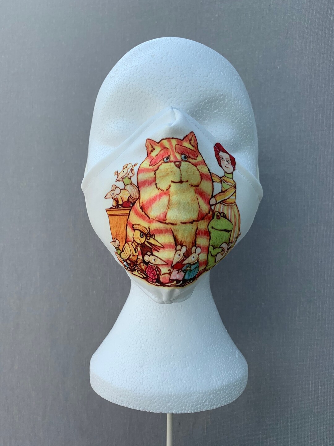 Face Mask-covering-bagpuss Cat - Etsy UK