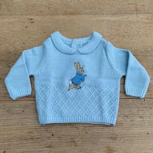 Peter Rabbit Embroidered baby 4 Pcs Knitted Deluxe Box Set in Sky Blue ...