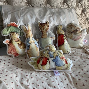 Beatrix Potter | Peter Rabbit | Hand Printed Small Cushion | Decorative ...
