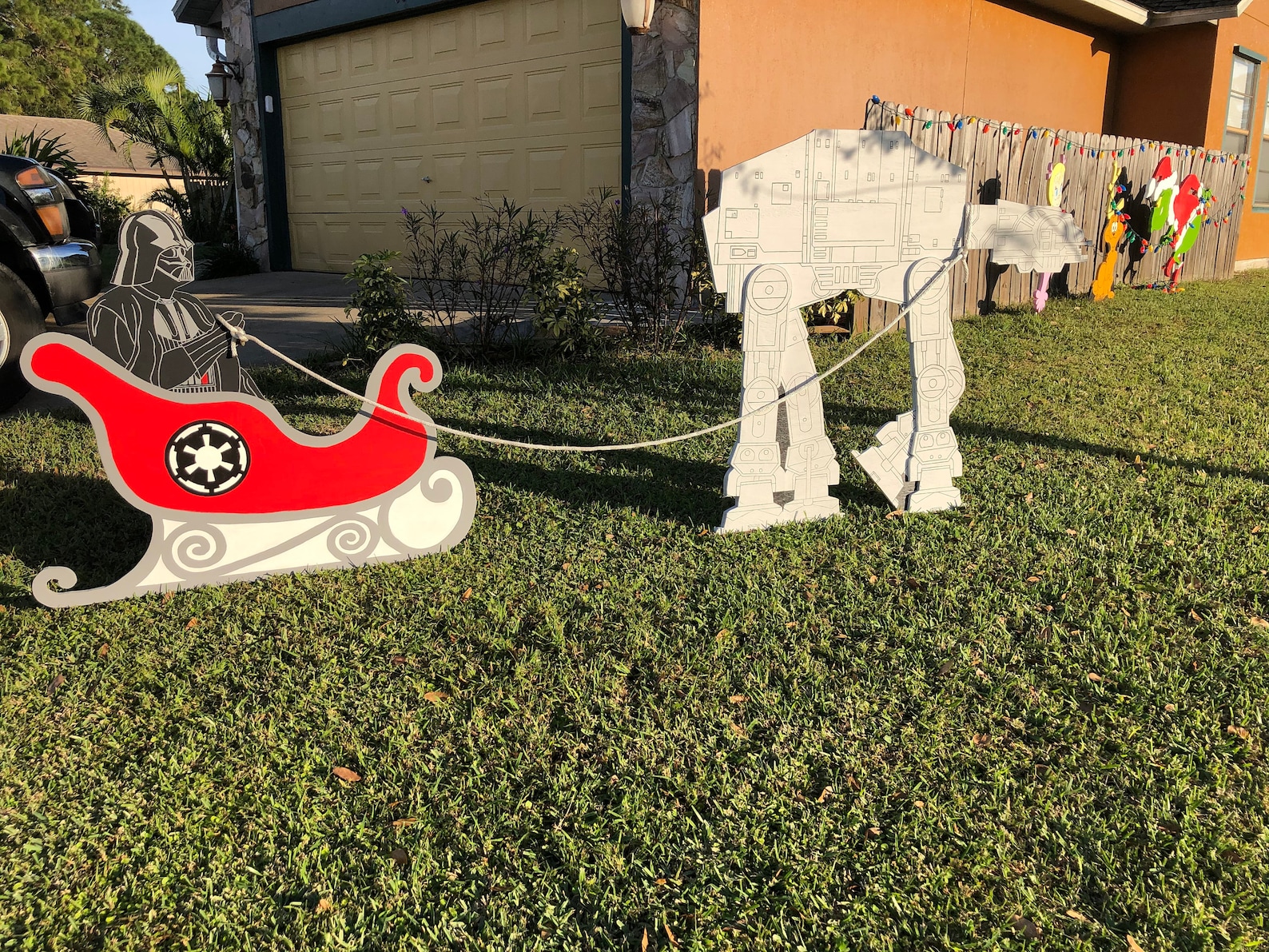 Digital Robot Walker Reindeer Pulling Darth Villain PDF | Etsy