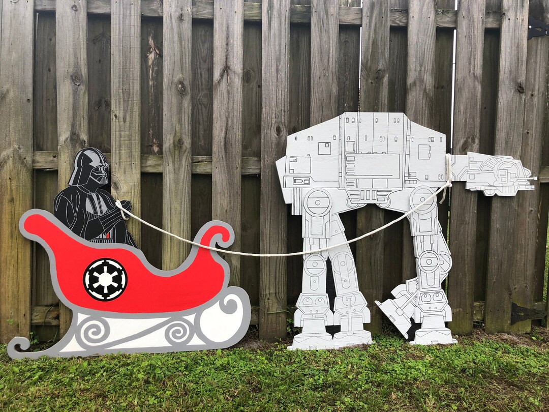 Digital Robot Walker Reindeer Pulling Darth Villain PDF - Etsy