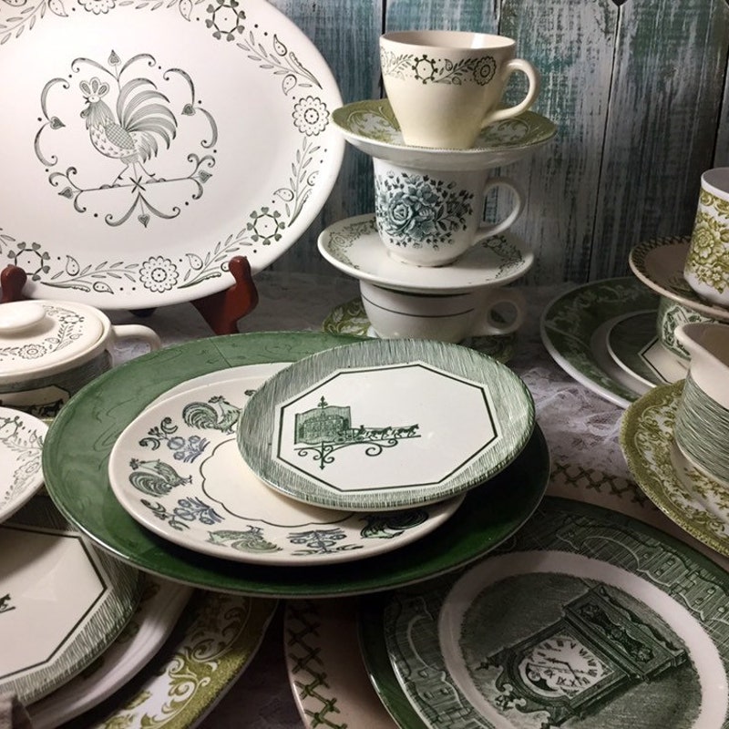 Green Dinnerware - Etsy