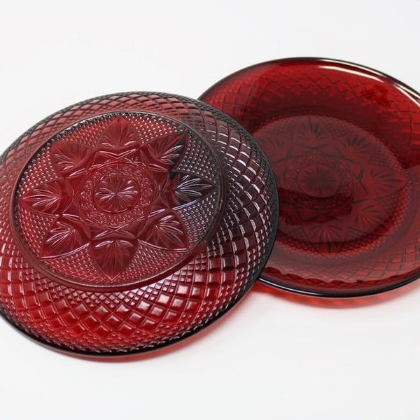 Ruby Red Luminarc Cristal D'arques by Durand - Etsy