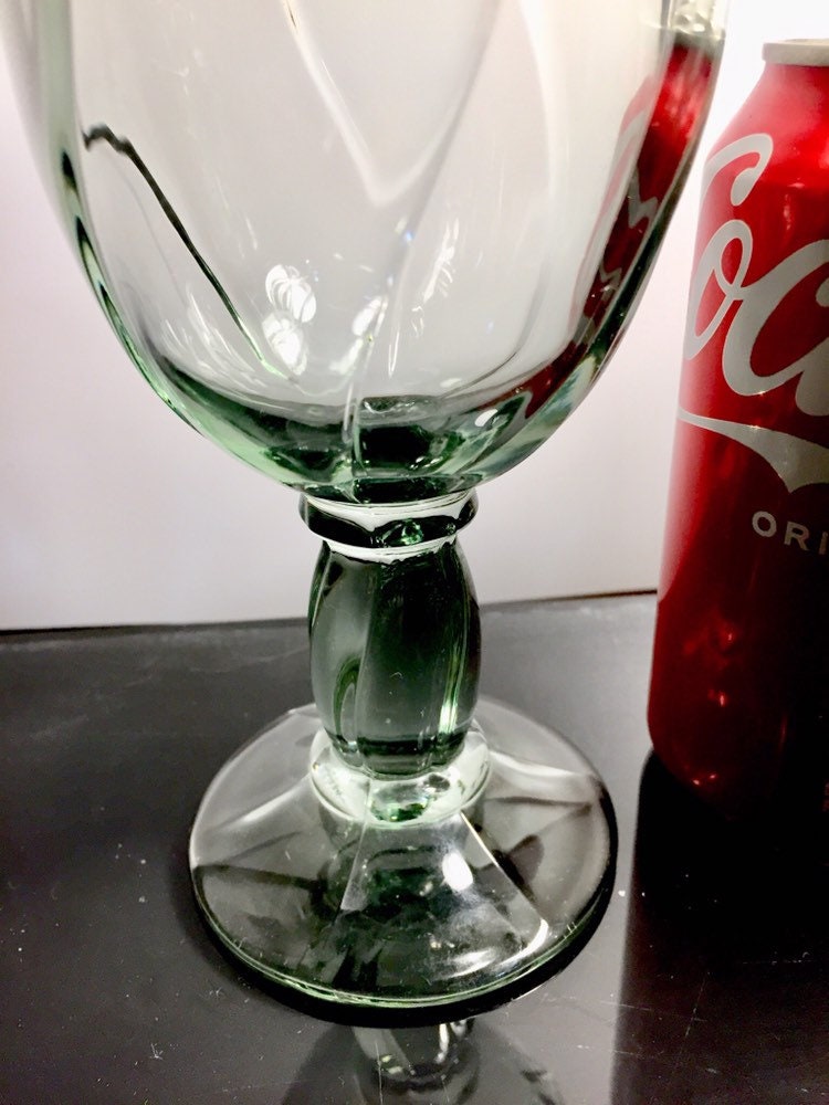 Set of 6 Light Green Water Goblets, 10 Oz 758 - Etsy