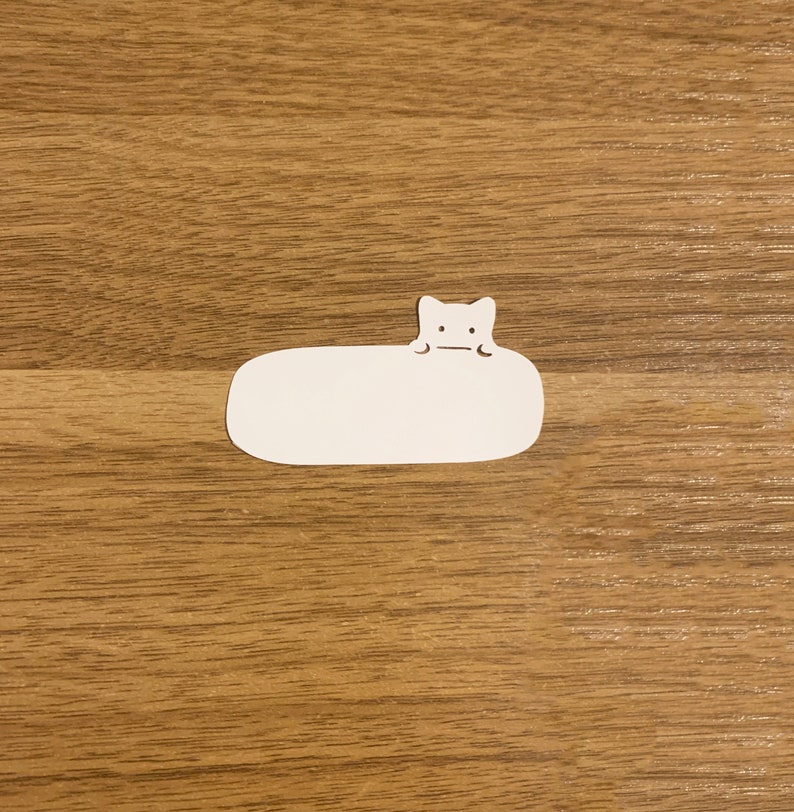 Cute Cat Labels | Plain Blank White Labels | Name Tags | Organising ...