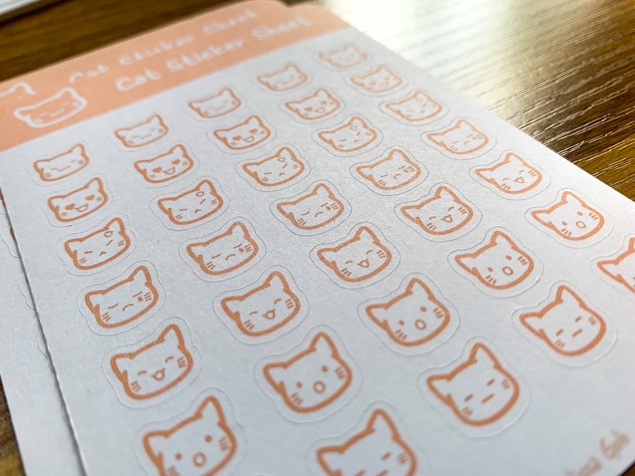 Cat Emoji Sticker Sheet | Matte Sticker | Kawaii Sticker | Sticker ...