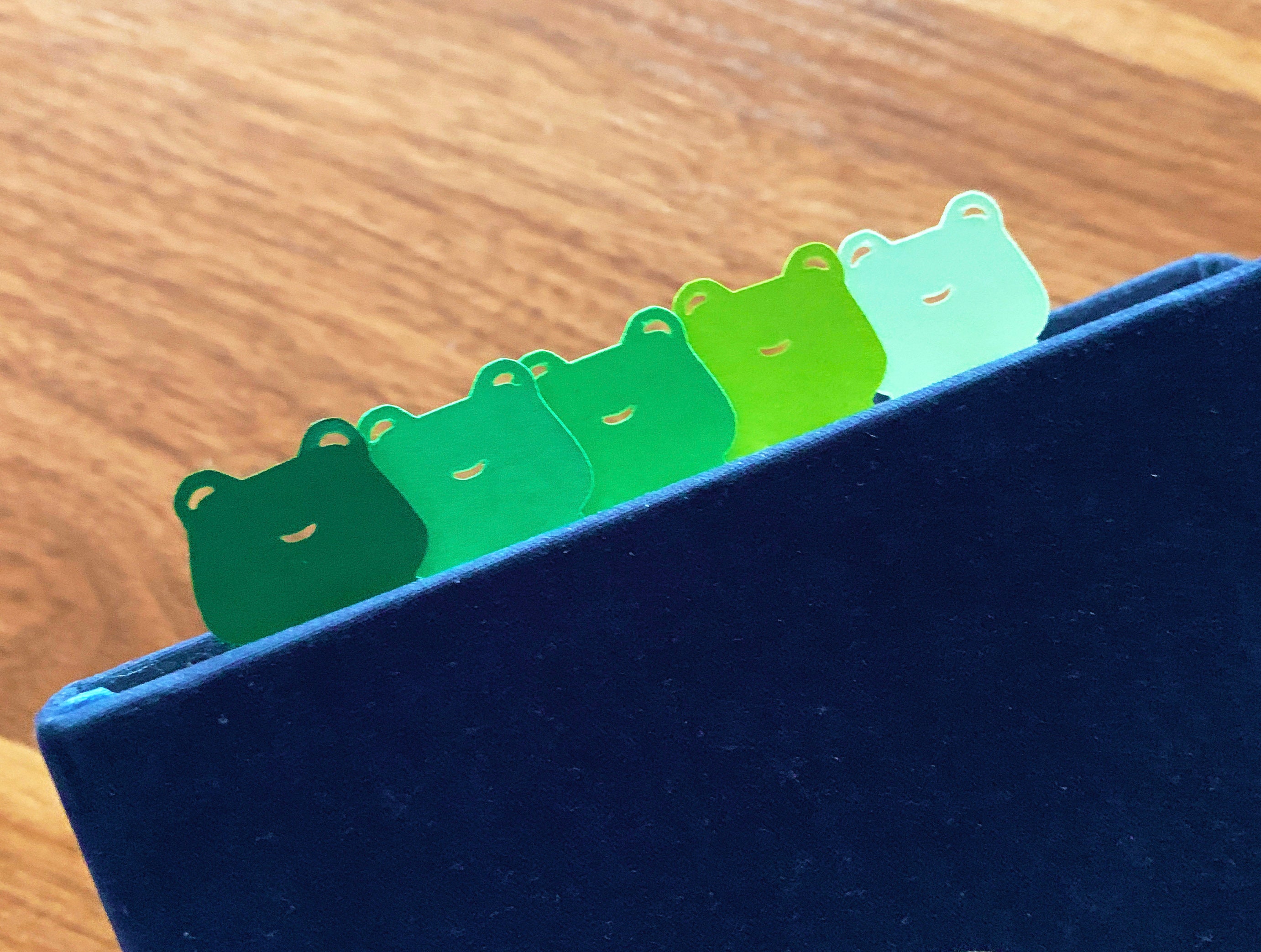 Frog Bookmarks Cute Stationery Paper Art Cute Craft - Etsy
