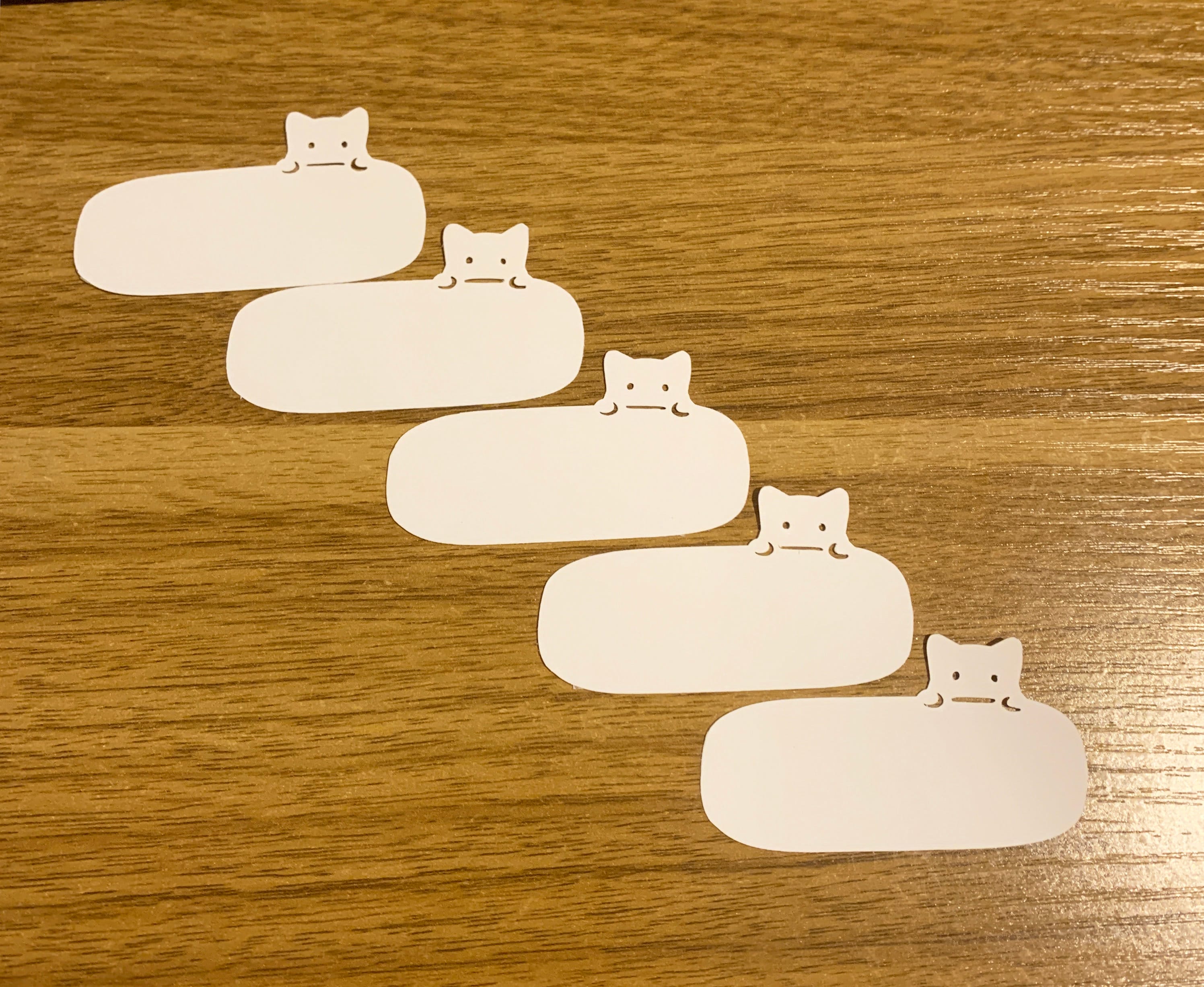 Cute Cat Labels | Plain Blank White Labels | Name Tags | Organising ...