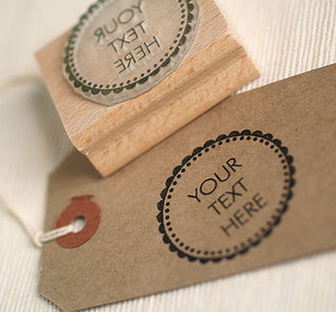 Rubber Stamp With Your Custom Text - Etsy UK