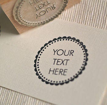 Rubber Stamp With Your Custom Text - Etsy UK