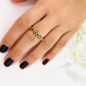 Evil Eye Ring,handmade Statement Rings, Dainty Protection Ring, Third ...