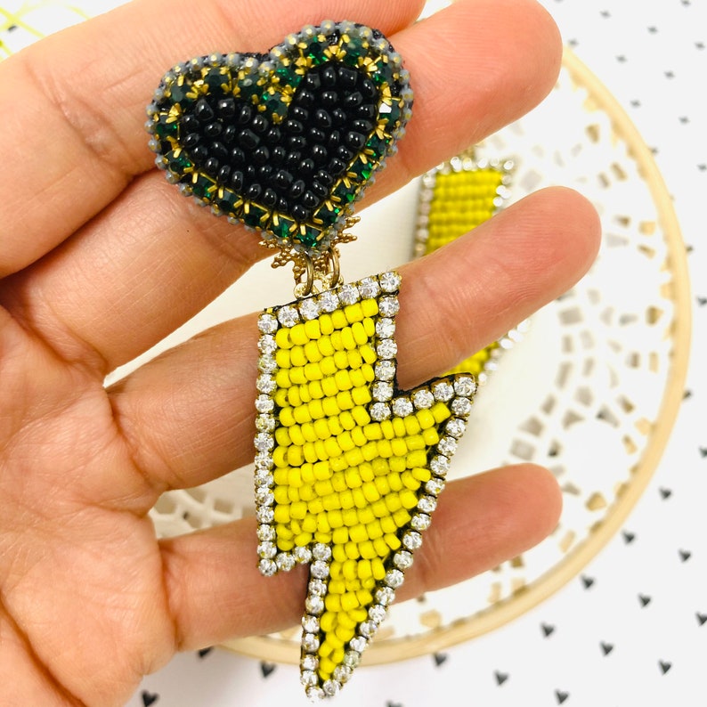 Lightning Earrings Handmade lightning jewelry funny - Etsy España