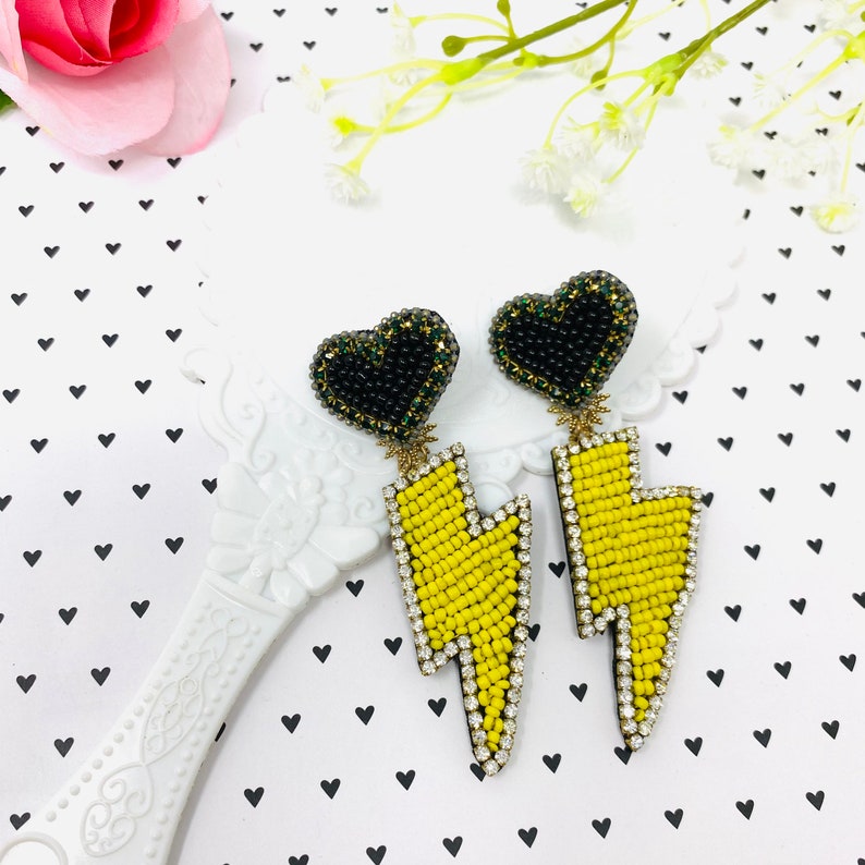 Lightning Earrings Handmade lightning jewelry funny - Etsy España