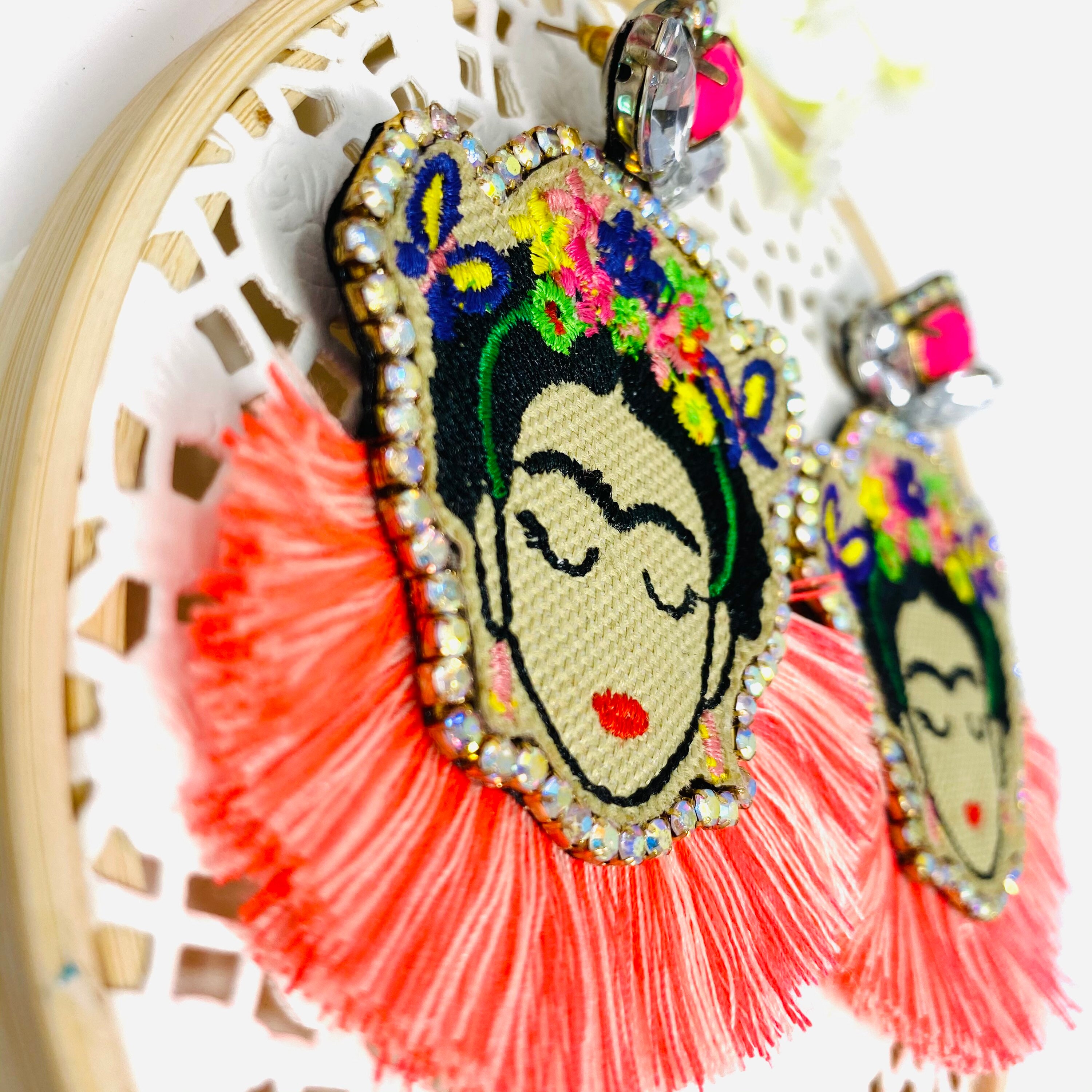 Frida Kahlo Earrings Handmade Earringscool Errings Frida | Etsy