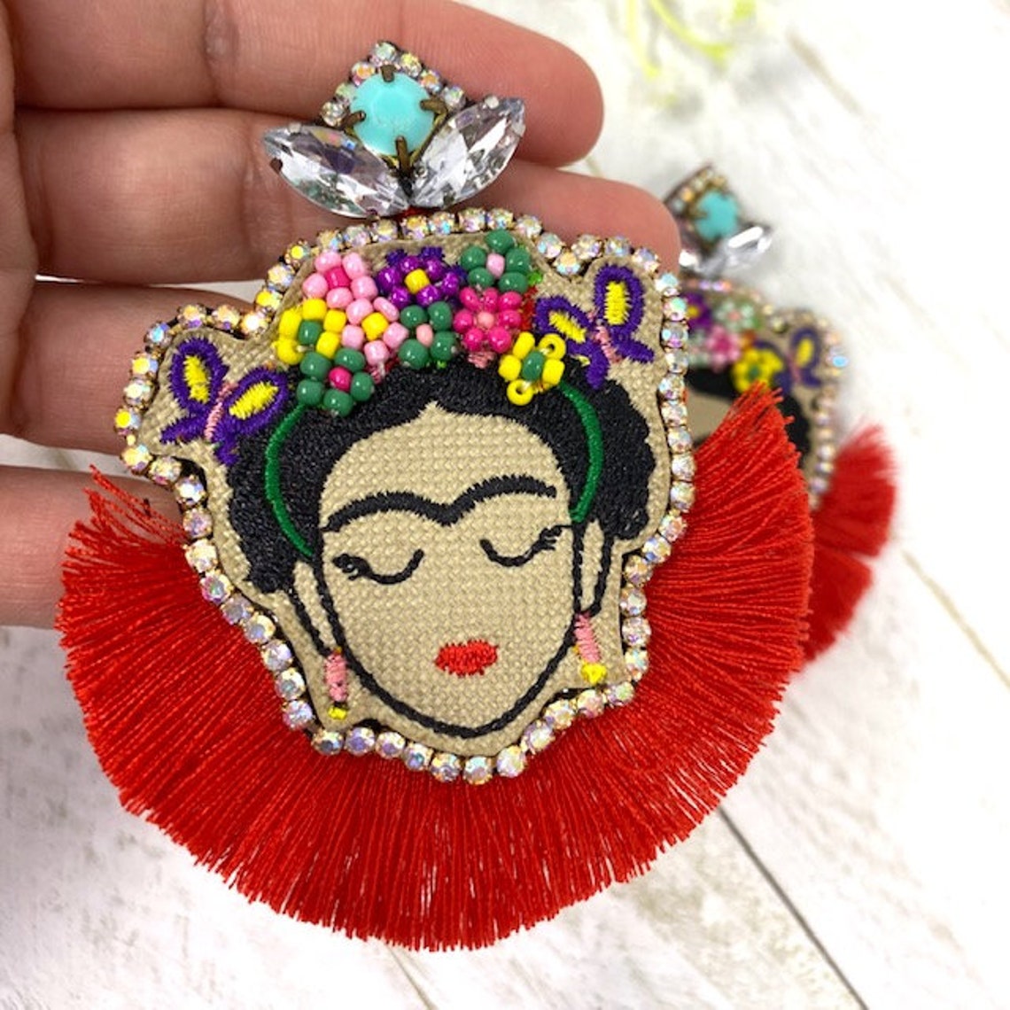 Frida Kahlo Earrings Handmade Earringscool Errings Frida - Etsy