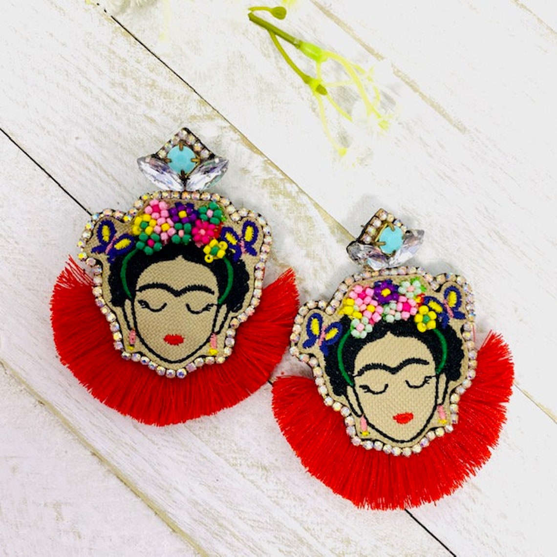 Frida Kahlo Earrings Handmade Earringscool Errings Frida - Etsy