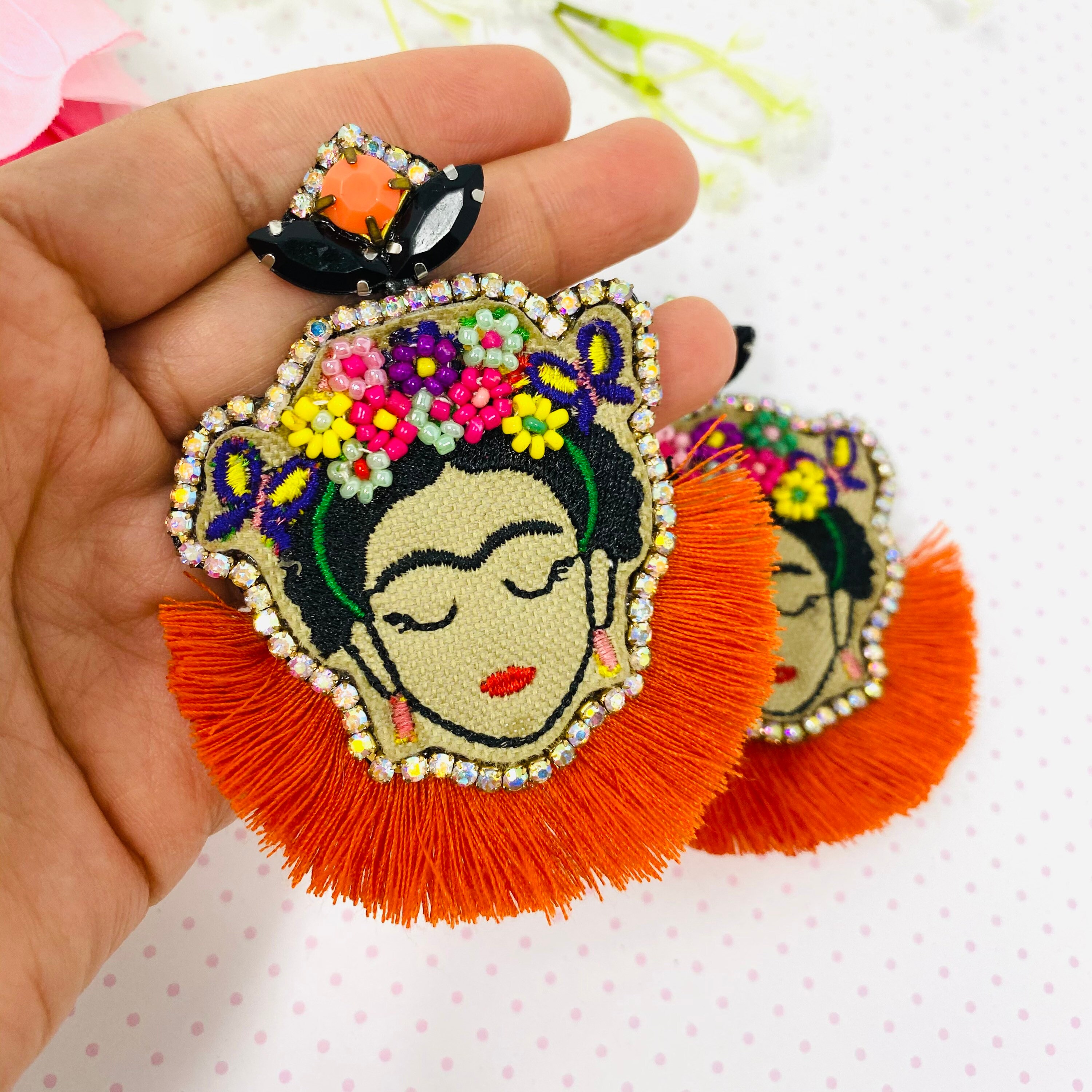 Frida Kahlo Earrings Handmade Earringscool Errings Frida - Etsy