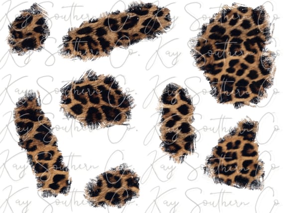 Leopard Print Patches Instant Digital Download PNG Sublimation - Etsy