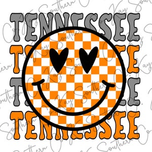 Tennessee Checkerboard Smiley DIGITAL SUBLIMATION FILE - Etsy