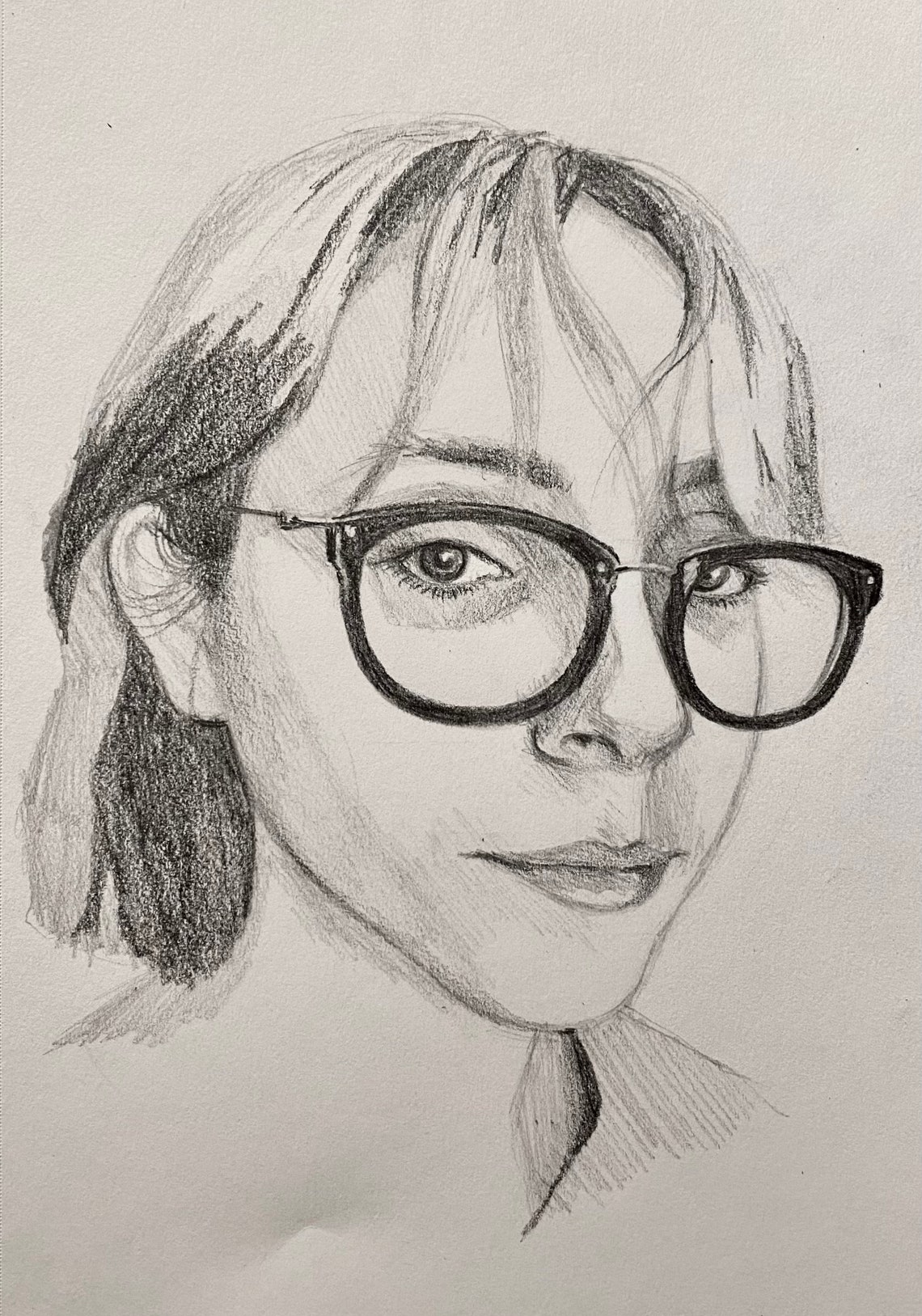 Custom Simple Pencil Portrait - Etsy
