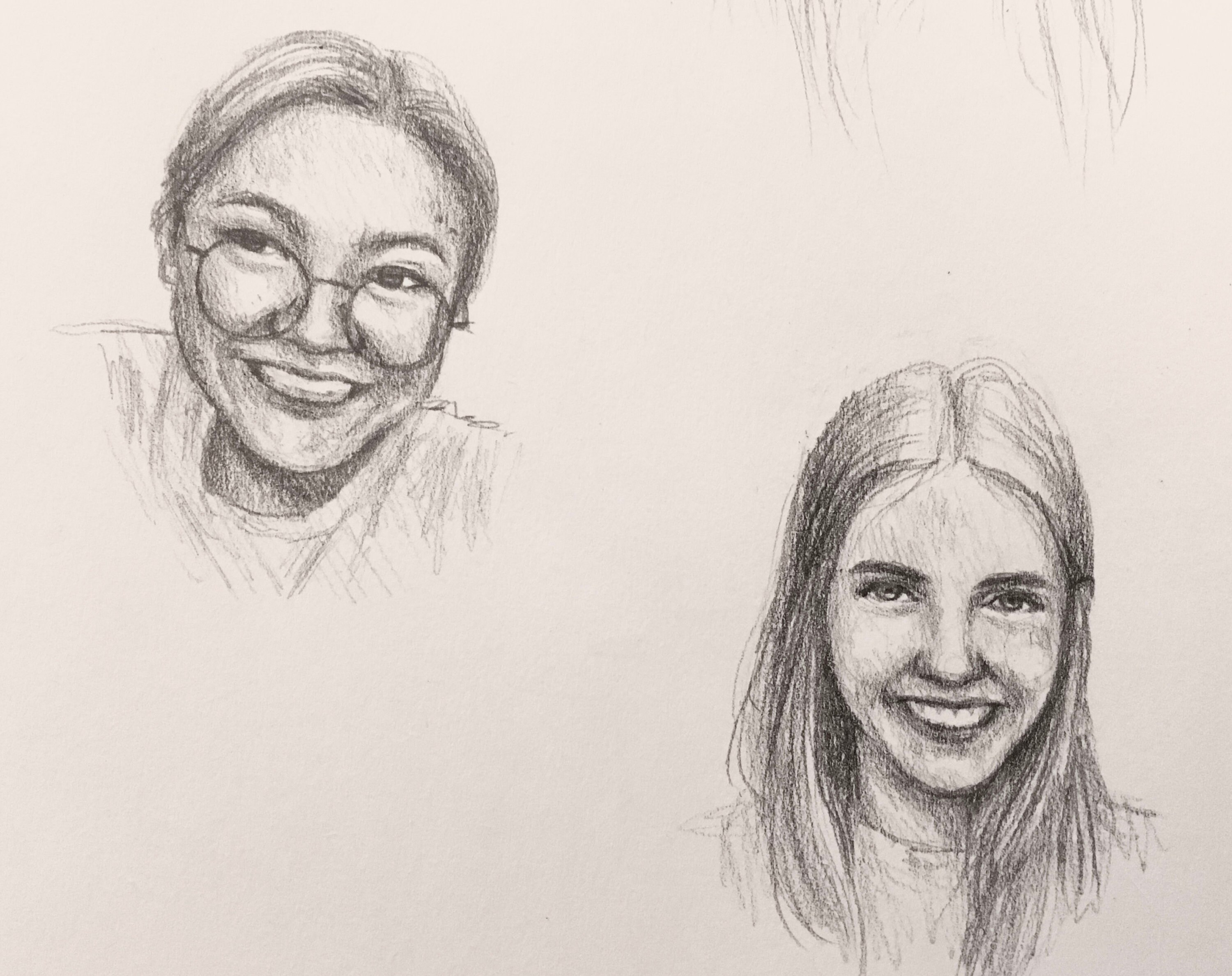 Custom Simple Pencil Portrait - Etsy