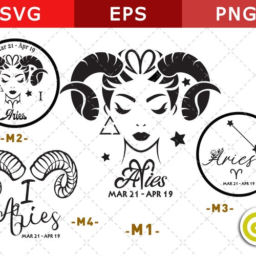 Aries Zodiac Sign SVG PNG Digital File - Etsy