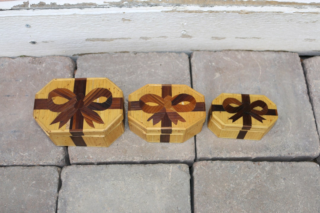 Bamboo Nesting Boxes With Bows - Philippines - Etsy