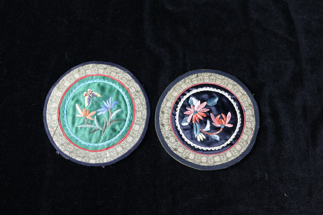 Chinese Wall Art / Coasters Silk Embroidered - Etsy
