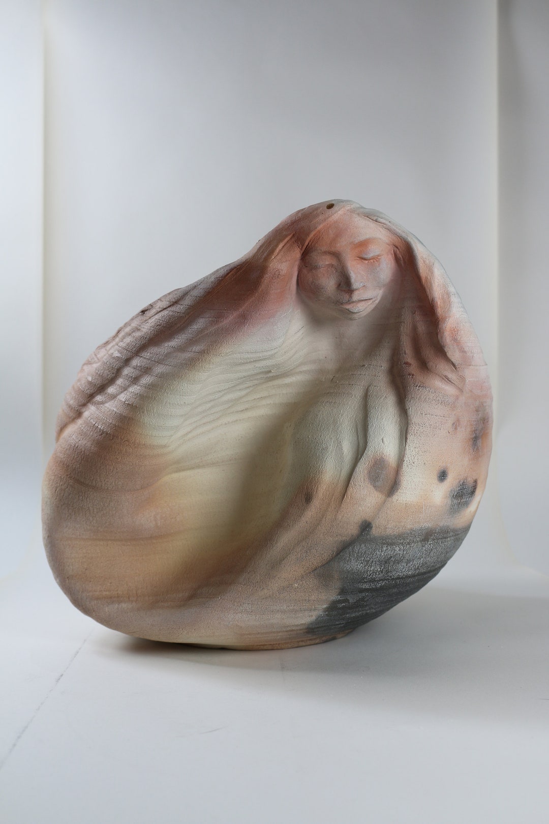 Sisters, 2 Ladies, Studio Pottery Sculpture Pit Fired - Remarkable! - Etsy