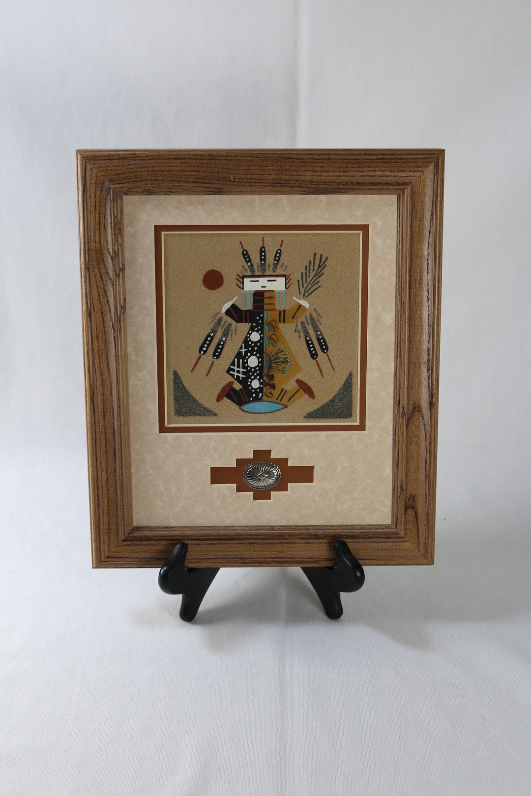 Native American Navajo Mother Earth Sand Painting Signed by Bert - Etsy