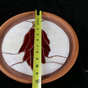 Red Chili Pepper Ristra Stained Glass on Terra Cotta- Table or Wall ...