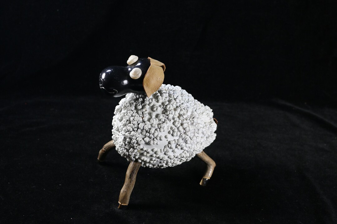 Sheep Bank Folk Art Eclectic Whimsical - Etsy