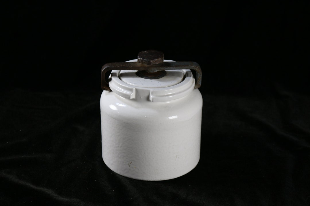 Covered Crock Ball Mill Grinding Crock, Rare - Etsy
