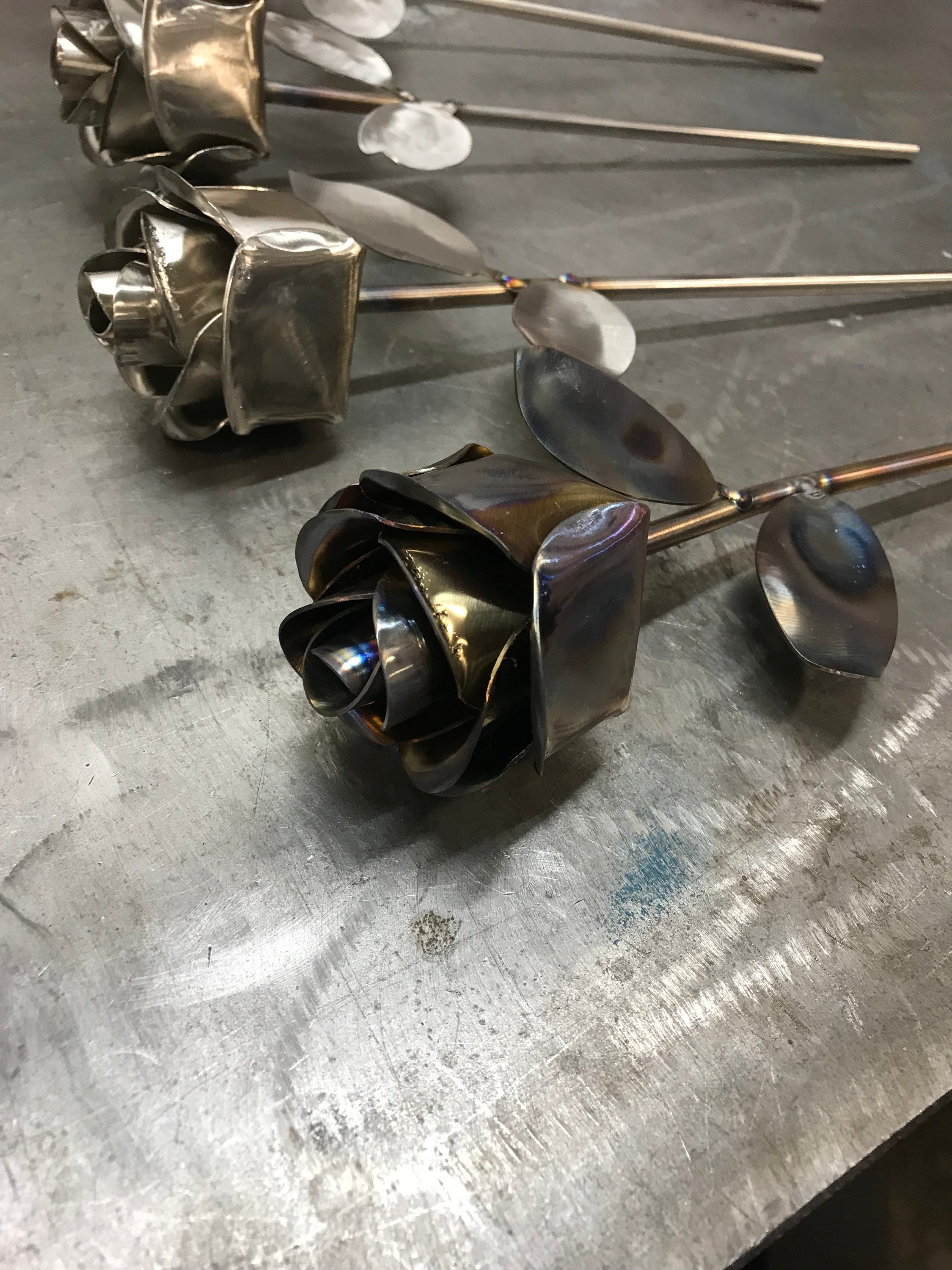 Stainless Steel Rose - Etsy