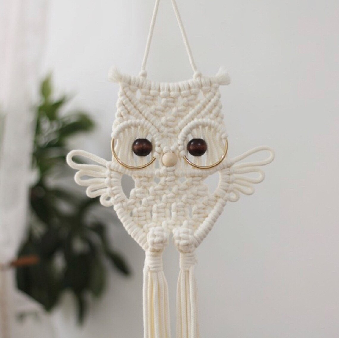 Mur de hibou de Macrame accrochant mur de boho accrochant | Etsy France