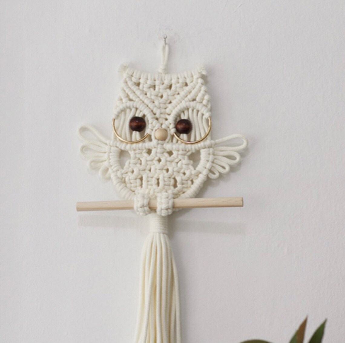 Mur de hibou de Macrame accrochant mur de boho accrochant - Etsy France