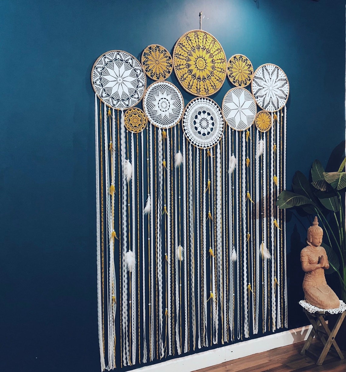 Giant Dream Catcher Wall Hanging Large Dreamcatcher. Wedding - Etsy