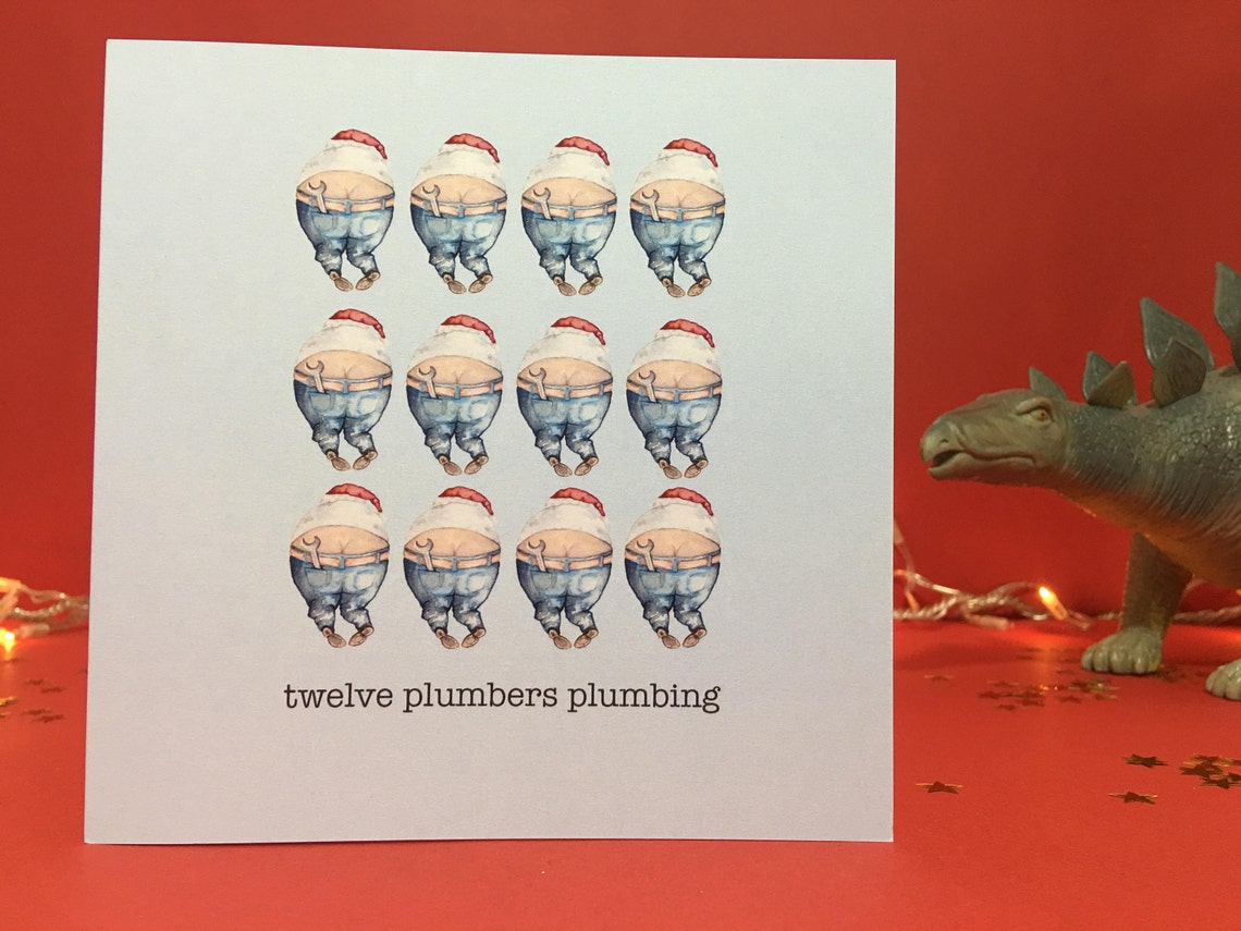 12 Plumbers Plumbing Christmas Card - Etsy
