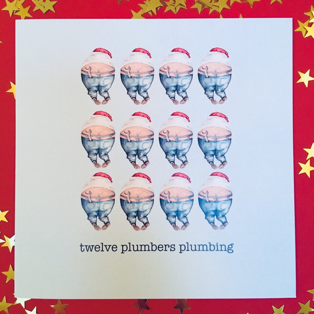12 Plumbers Plumbing Christmas Card - Etsy