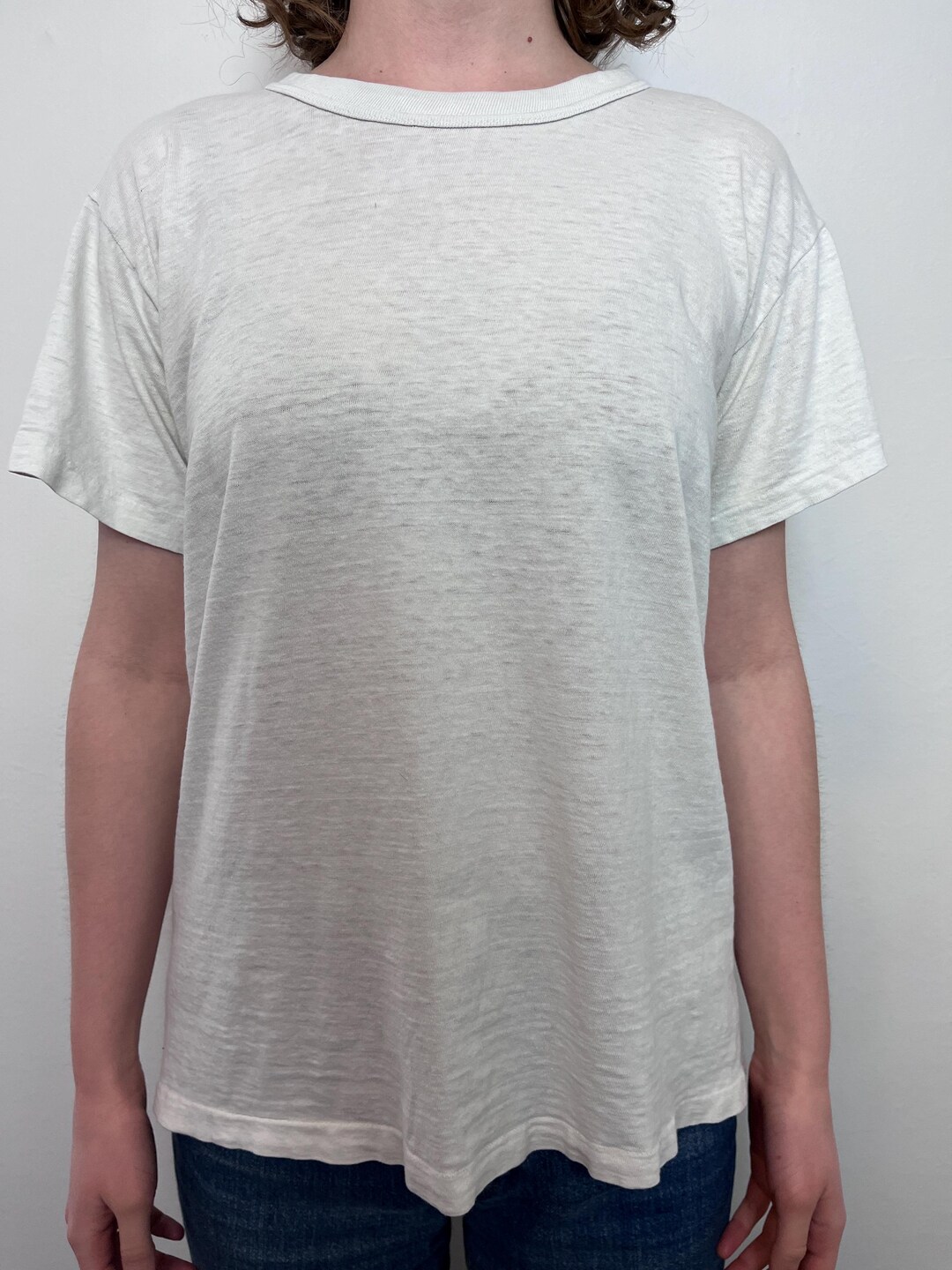 Vintage 1950s Blank White BVD T-shirt, Cotton 60s 50s Thin Small Meidum ...