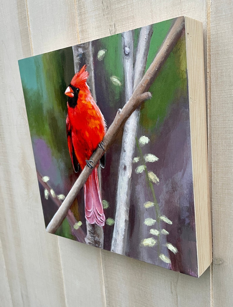 Cardinal Painting, Cardinal in Spring, Original Cardinal Art, When ...