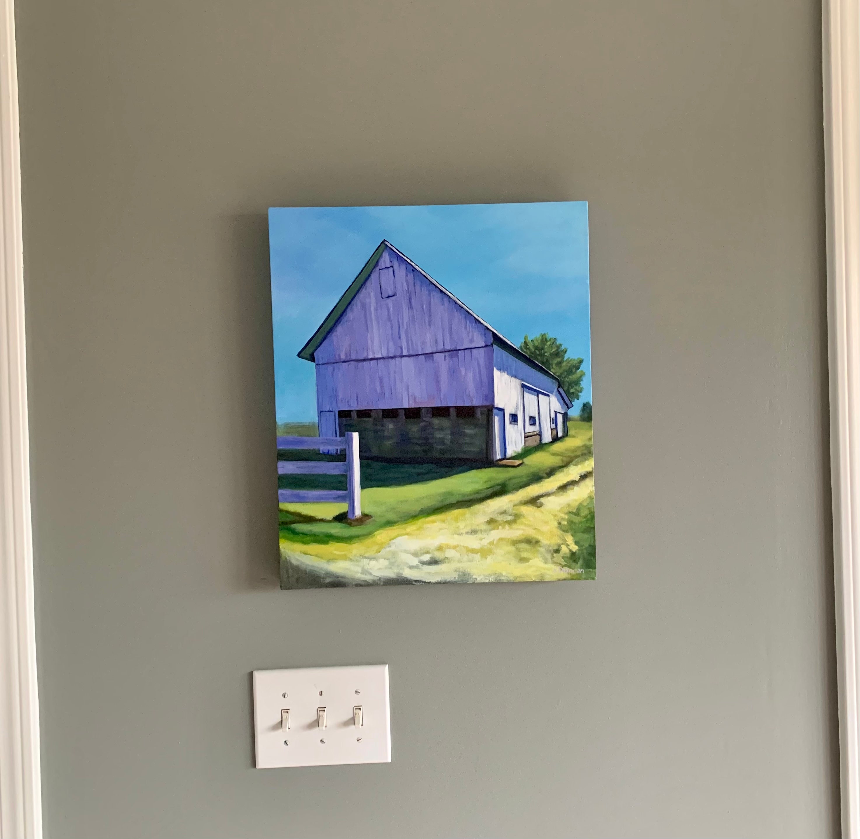 Original Barn Painting Impressionist Barn Painting White - Etsy