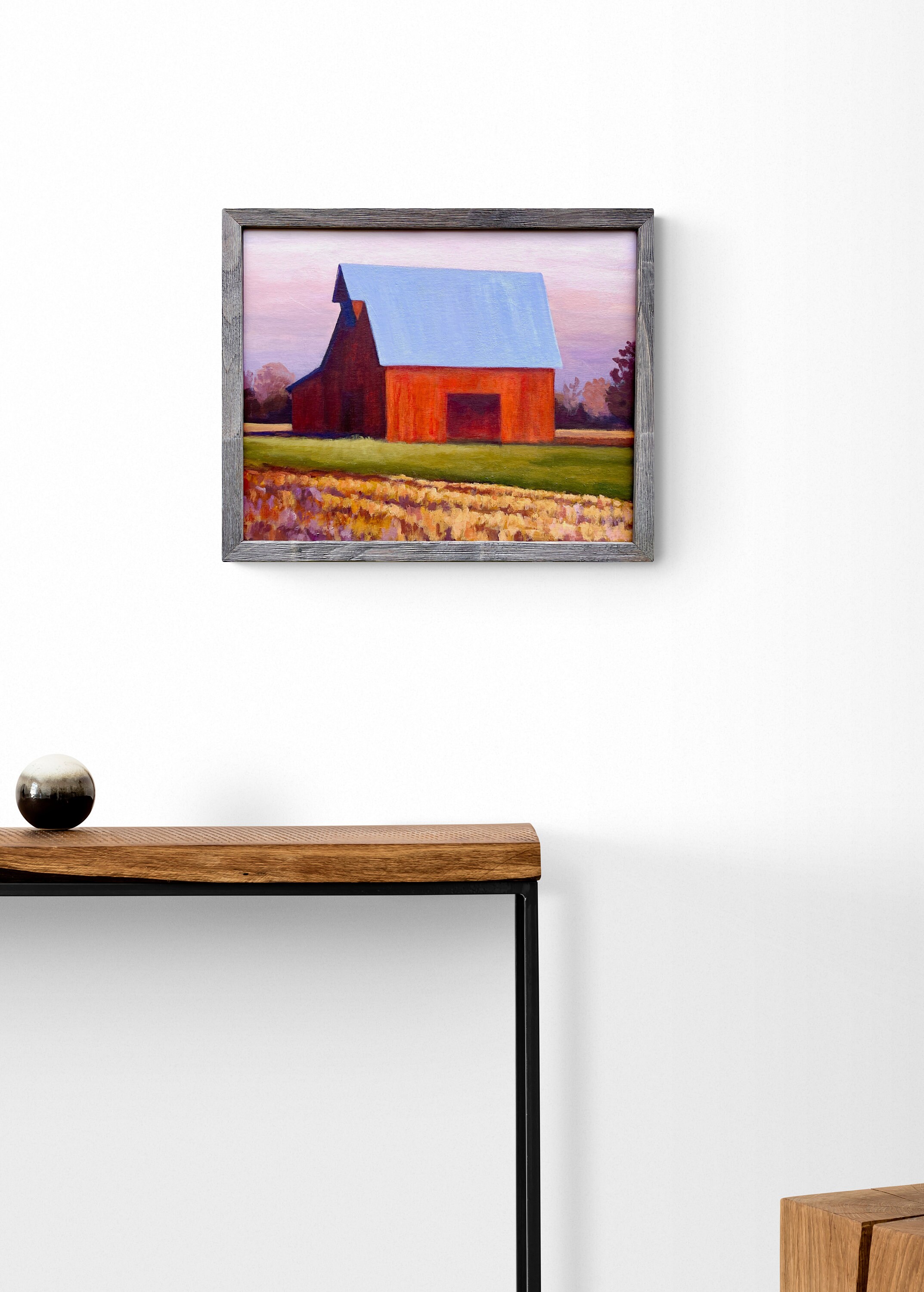 Red Barn Painting, Modern Barn, Red Barn Art, Original Barn Art, Simple ...