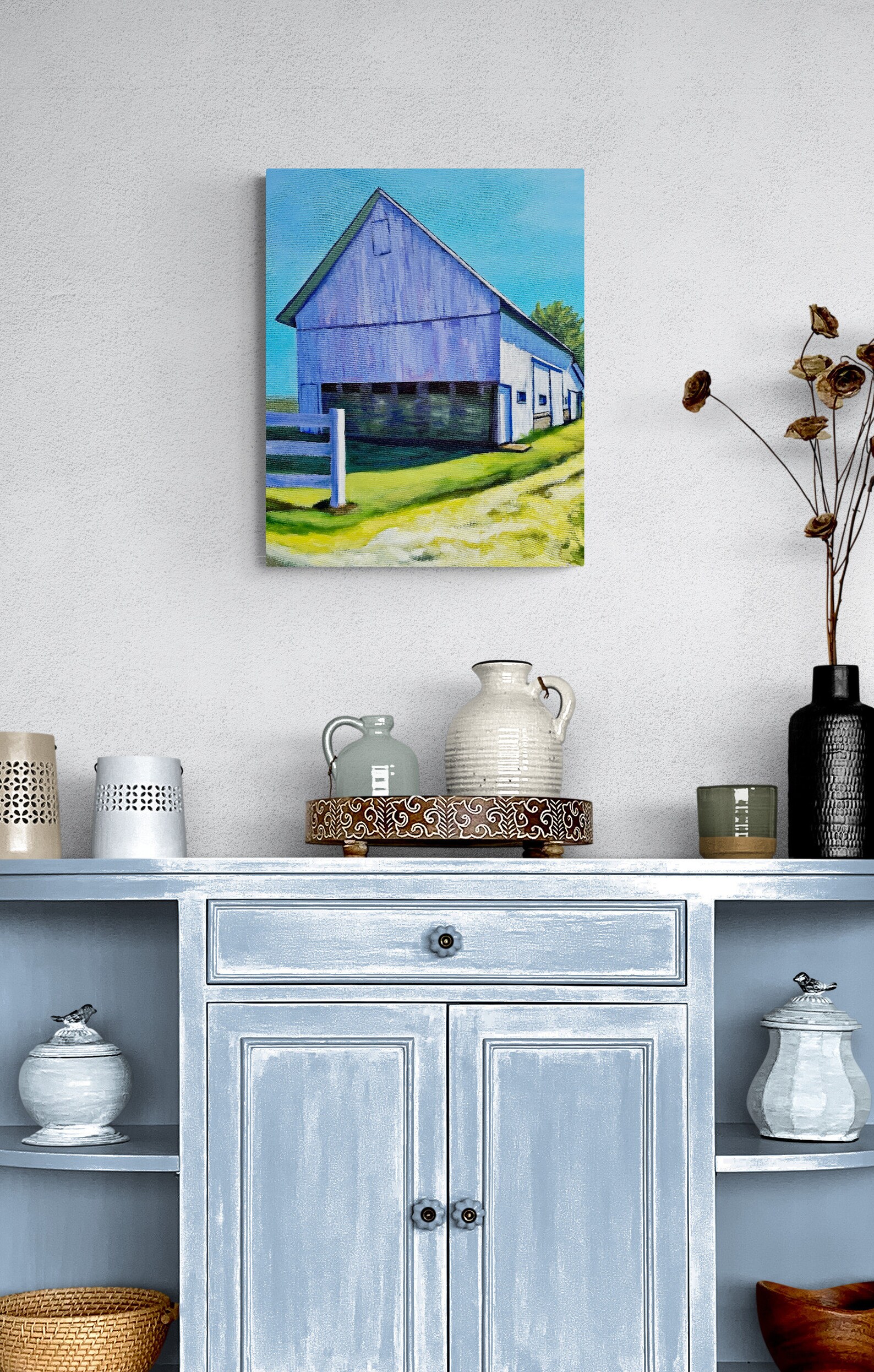 Original Barn Painting Impressionist Barn Painting White - Etsy