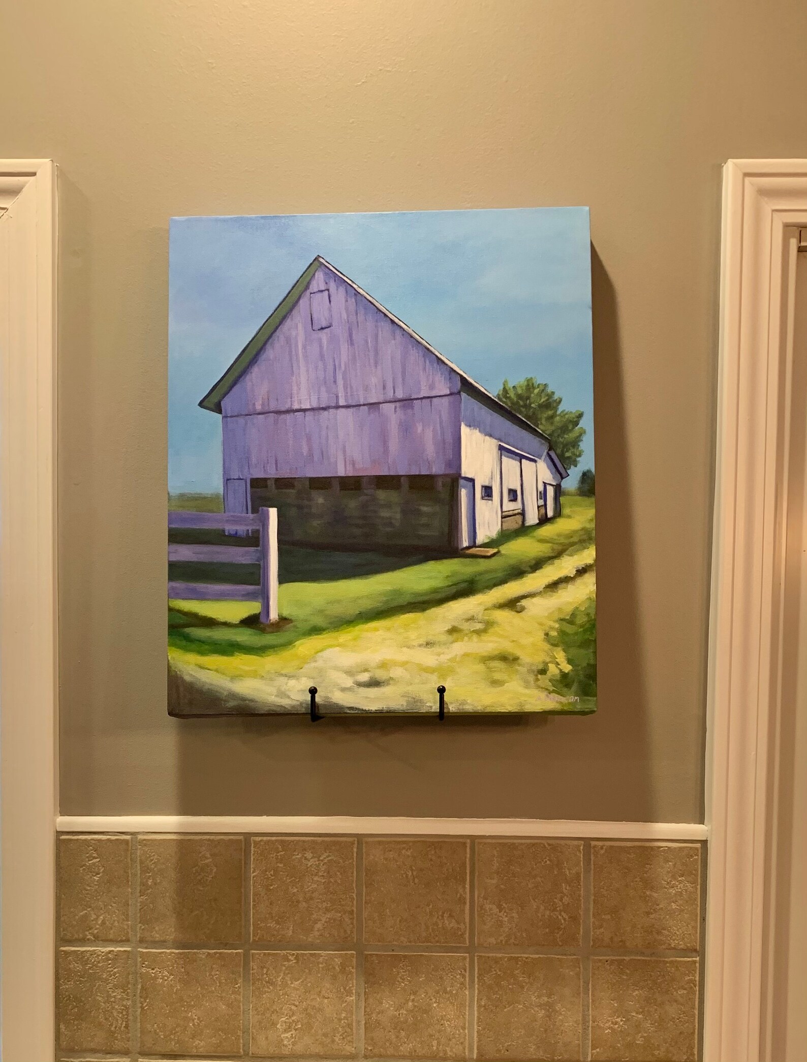 Original Barn Painting Impressionist Barn Painting White | Etsy